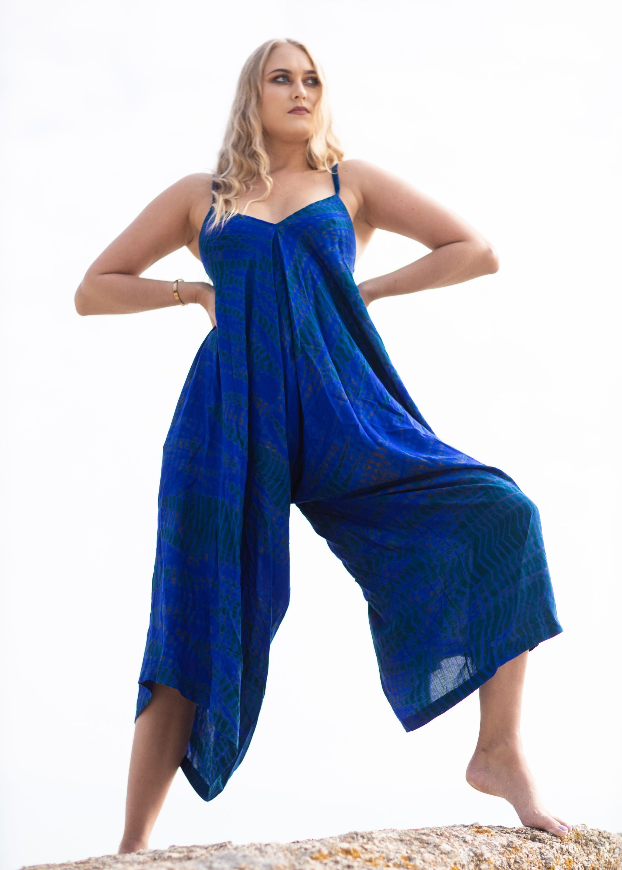 Classic Blue Jumpsuit | Women's Jumpsuits | KAHINDO